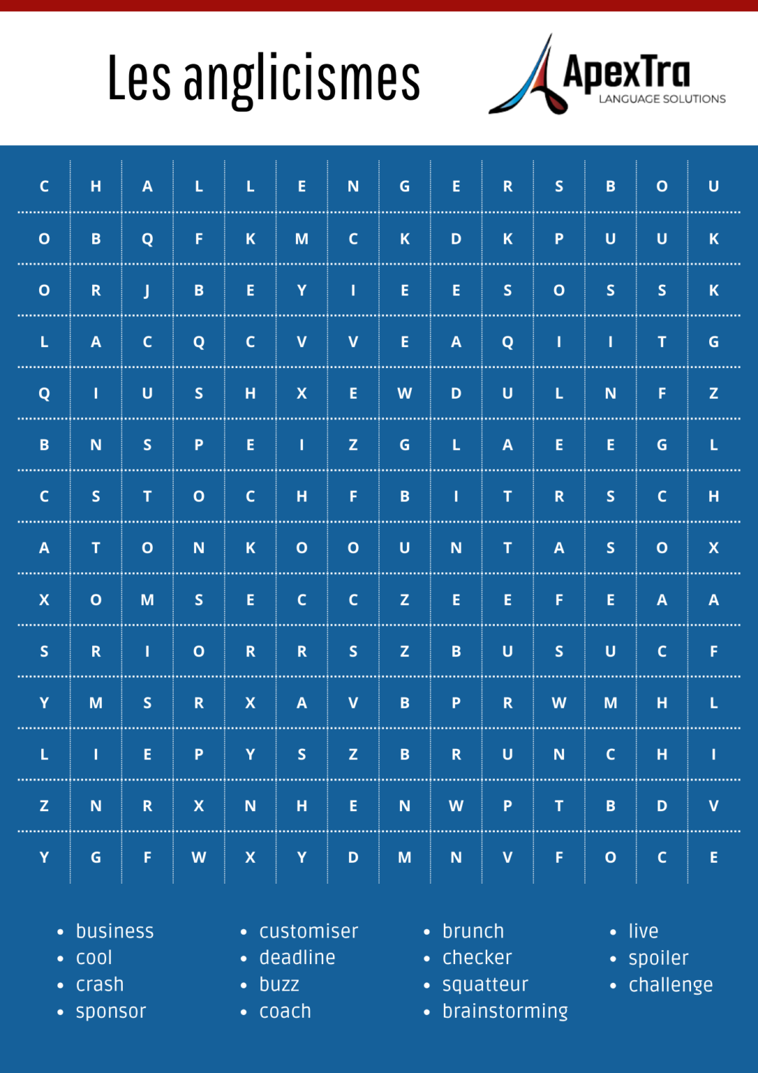 Les anglicismes - ApexTra
